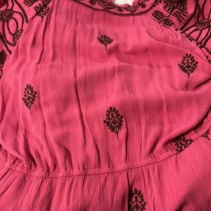 Free People | Dresses | Nwt Free People Maxi Pinkrose Riley Embroidered ...